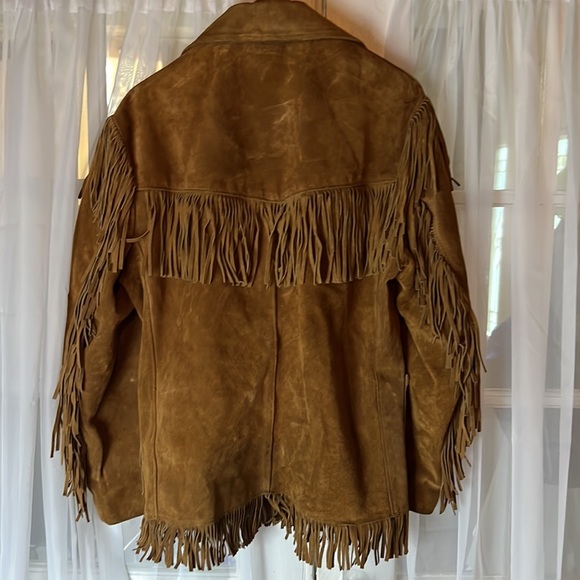 Schott | Jackets & Coats | Vintage Schott Western Suede Leather Fringe Jacket Mens 46 Rancher ...